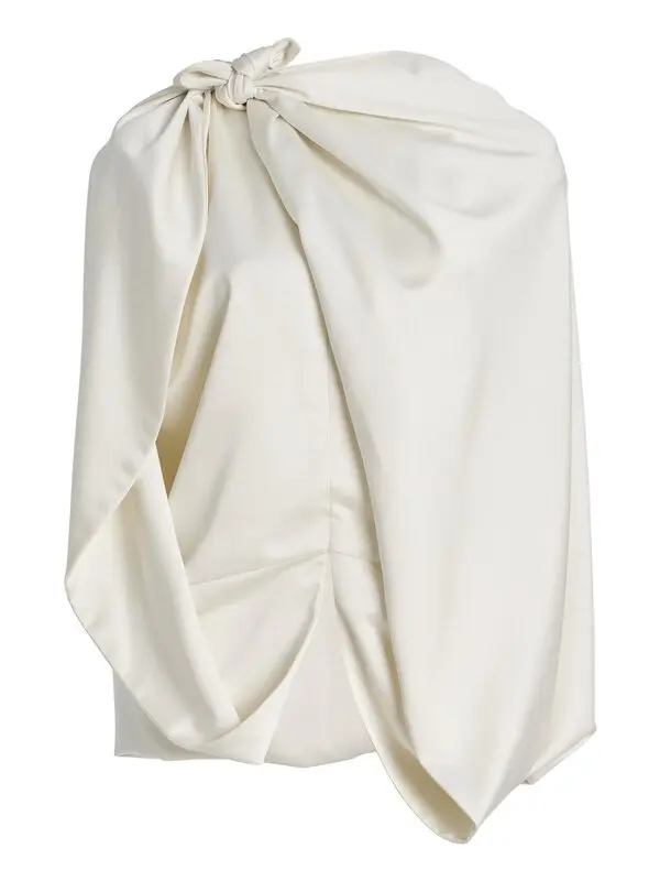 SLOAN Knotted Cape Top - Ivory