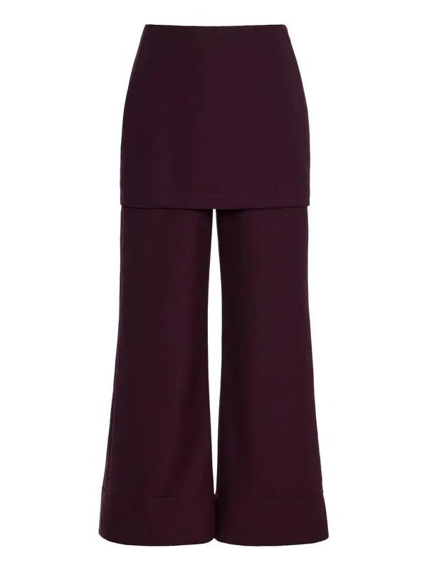 SLOAN Combination Wool Trousers - Purple