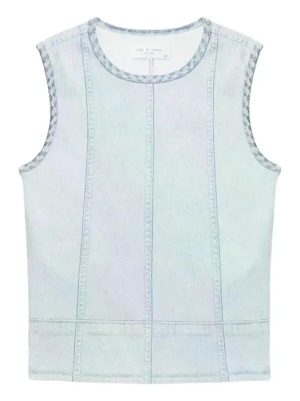 Rag & Bone Sleeveless Cotton Top - Blue