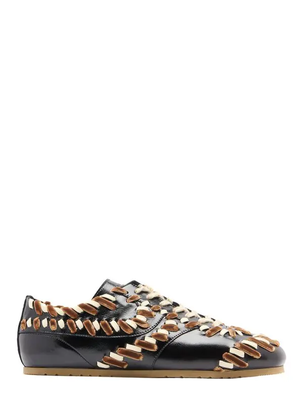 Dries Van Noten Leather Sneakers - Brown