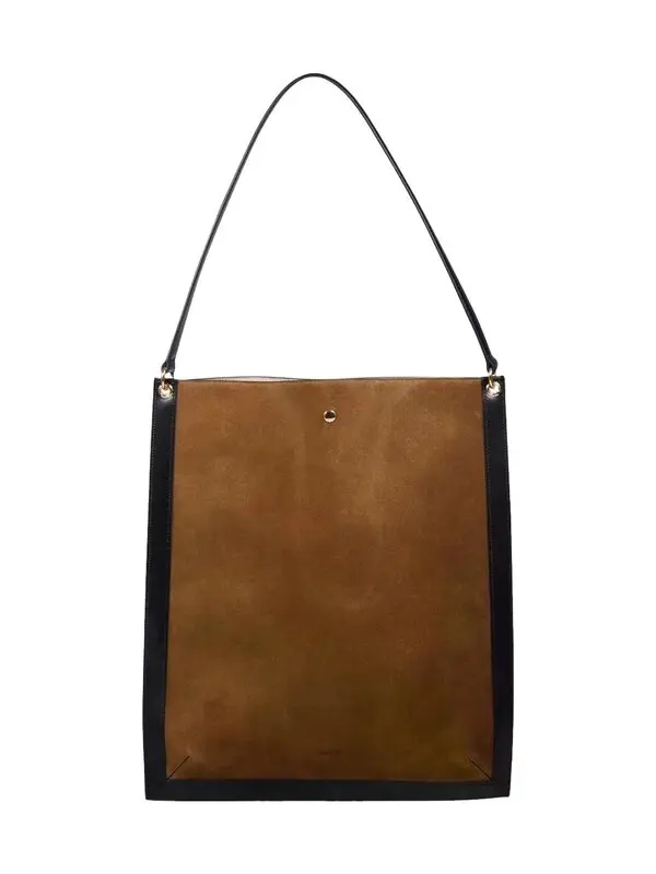 WANDLER Suede Shoulder Bag - Brown