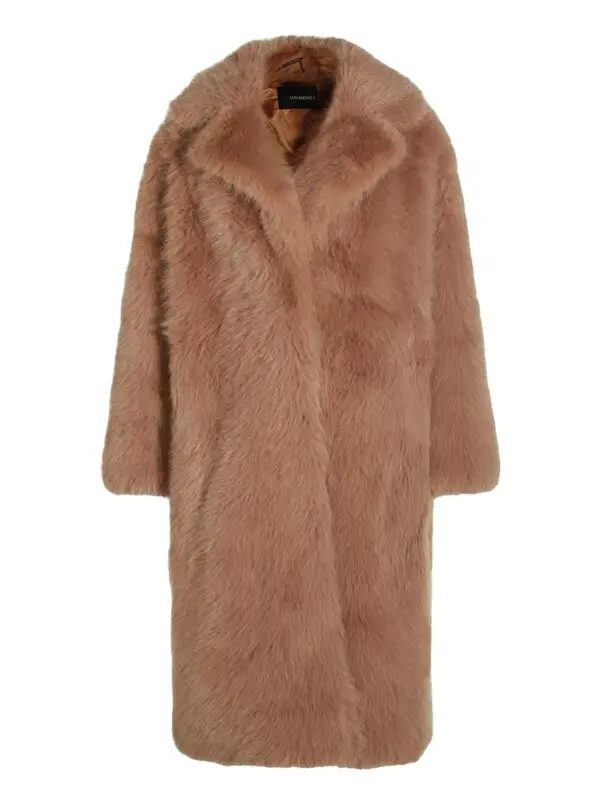 LOU ANDREA Fur Jacket - Brown