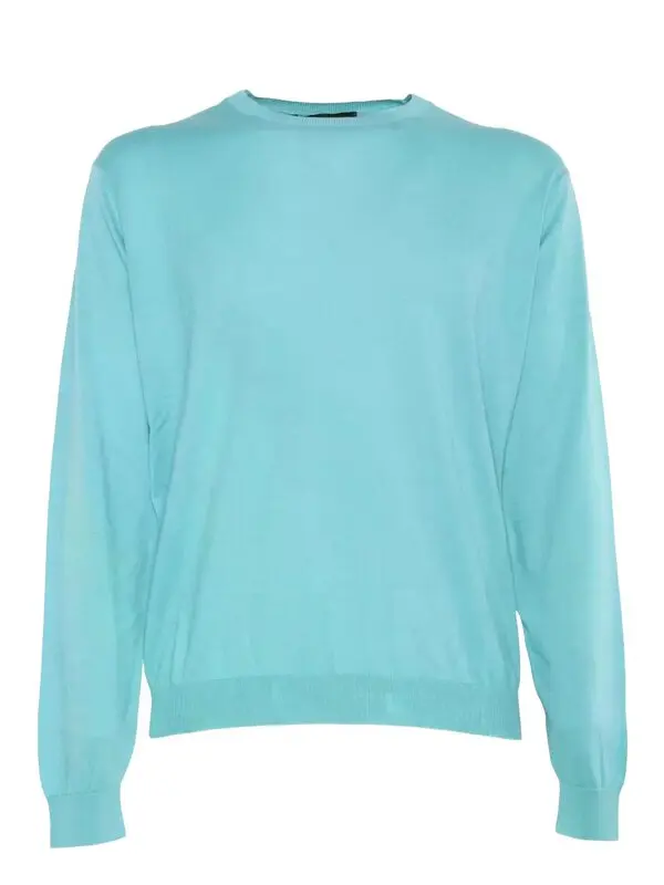 FILIPPO DE LAURENTIIS Cotton Crew-neck Sweater - Blue
