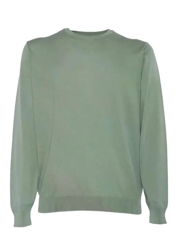 FILIPPO DE LAURENTIIS Crew-neck Cotton Sweater - Green
