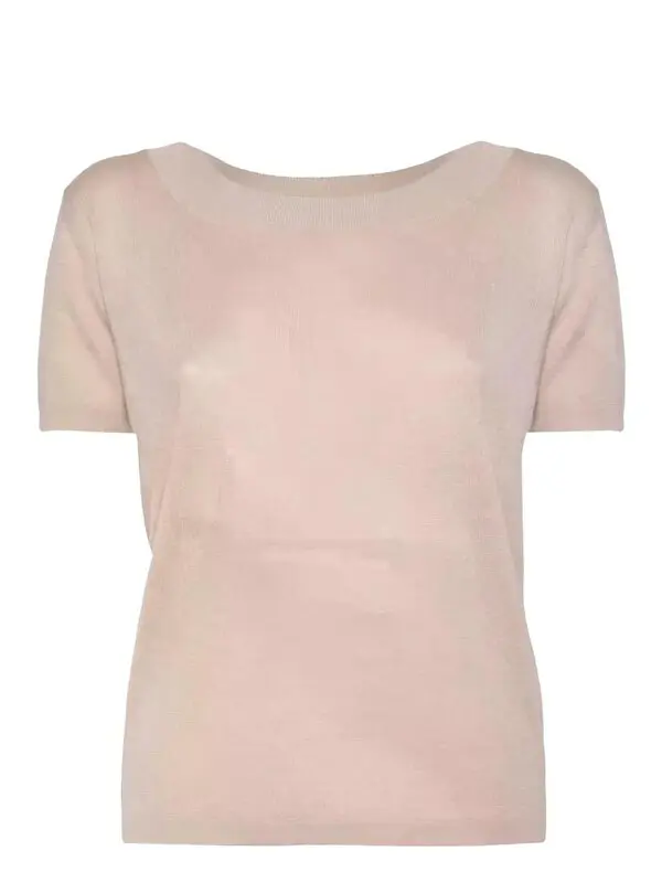 FILIPPO DE LAURENTIIS Short-sleeve Round-neck Top - Neutrals