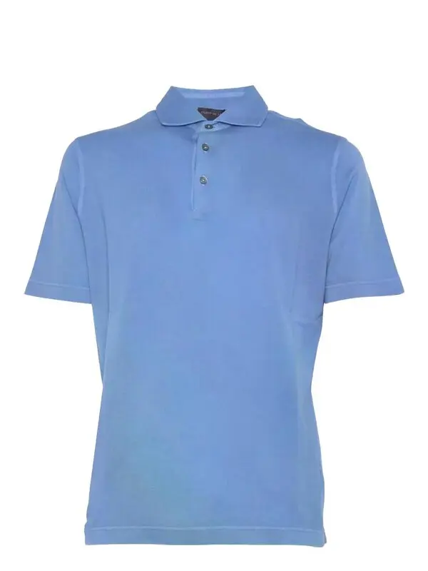 FILIPPO DE LAURENTIIS Cotton Polo Shirt - Blue