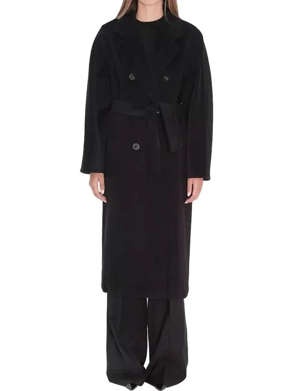 Max Mara Madame 101801 Belted Coat - Black