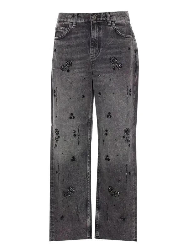 Liu Jo Jewel-embellished Jeans - 87455 Den Black Detail