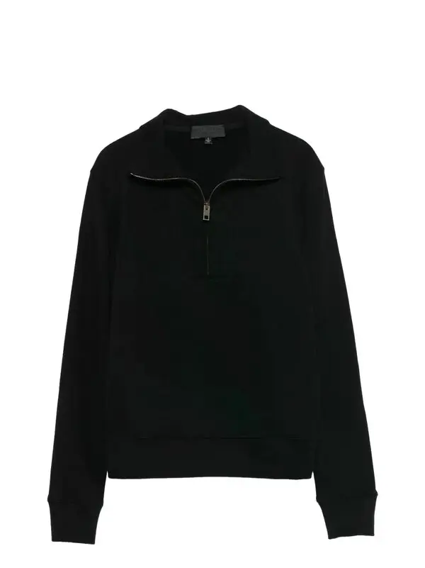 NILI LOTAN High-neck Zip-up Sweatshirt - Black