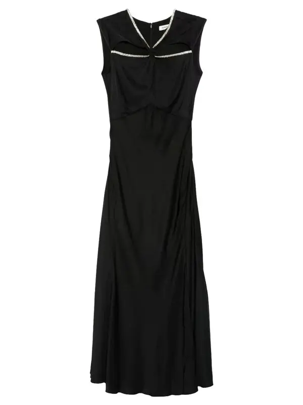 Sandro Rhinestone-embellished Maxi Dress - Black