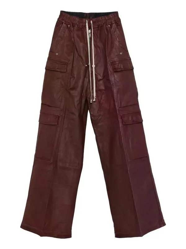 Rick Owens Cargo-pocket Drawstring Trousers - Red