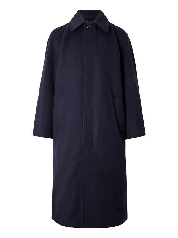Valentino Garavani Oversized Wool And Cashmere-blend Coat - Blue