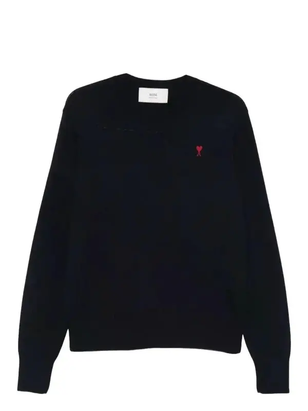 Ami De Coeur Wool Crew-neck Sweater - Blue