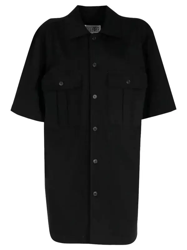 MAISON MARGIELA Short-sleeve Pocket Dress - Black