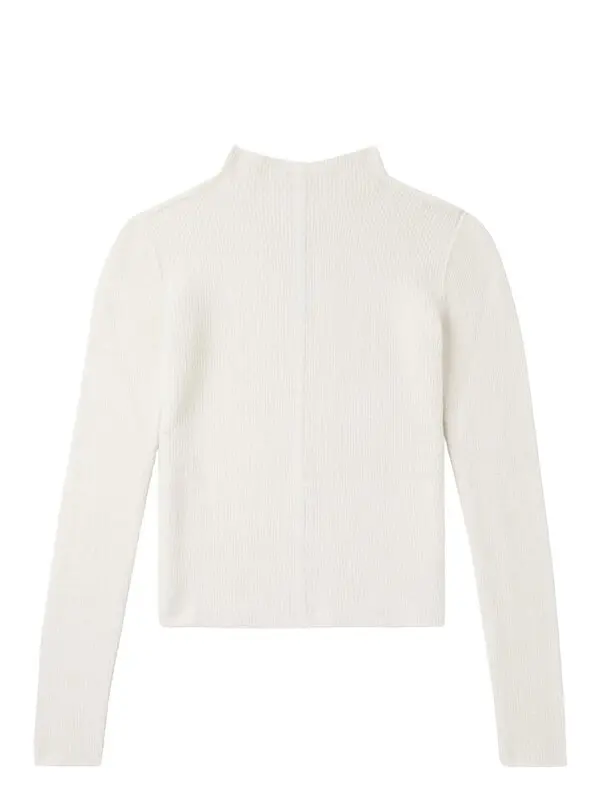 Rick Owens Slim-fit Ribbed-knit Sweater - White