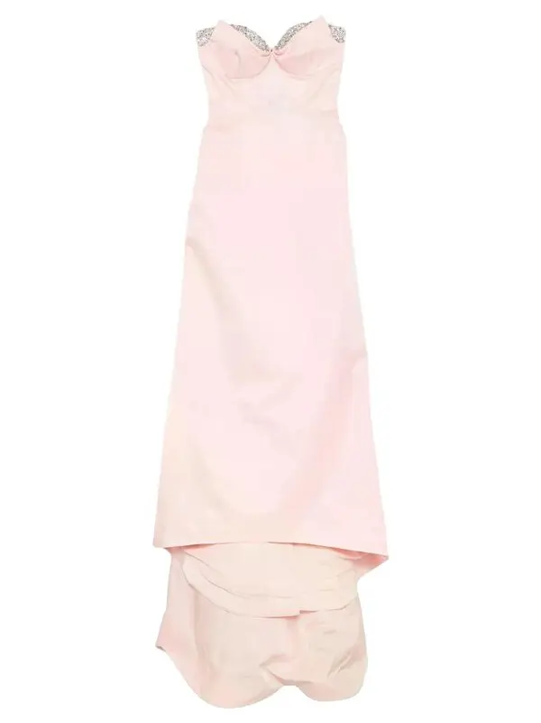 Alexander McQueen Embellished Layered Dress - Pink