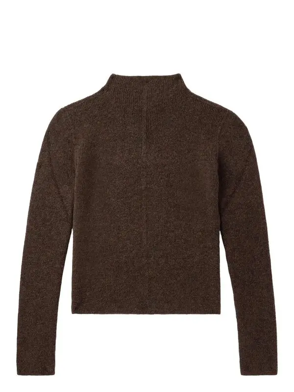 Rick Owens Slim-fit Ribbed-knit Sweater - Brown