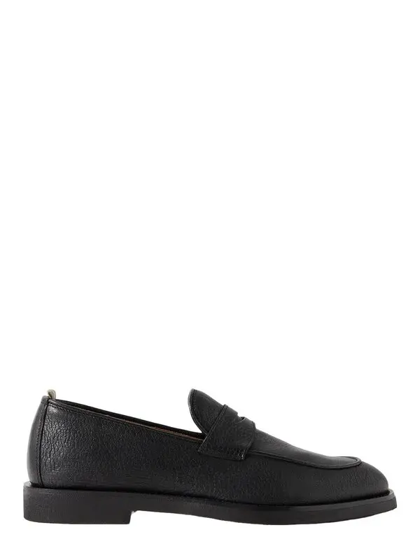 Officine Creative Opera Flexi 101 Deerskin Penny Loafers - Black