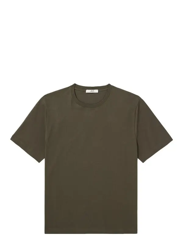 Mr P. Relaxed-fit Organic And Recycled Cotton-jersey T-shirt - Green