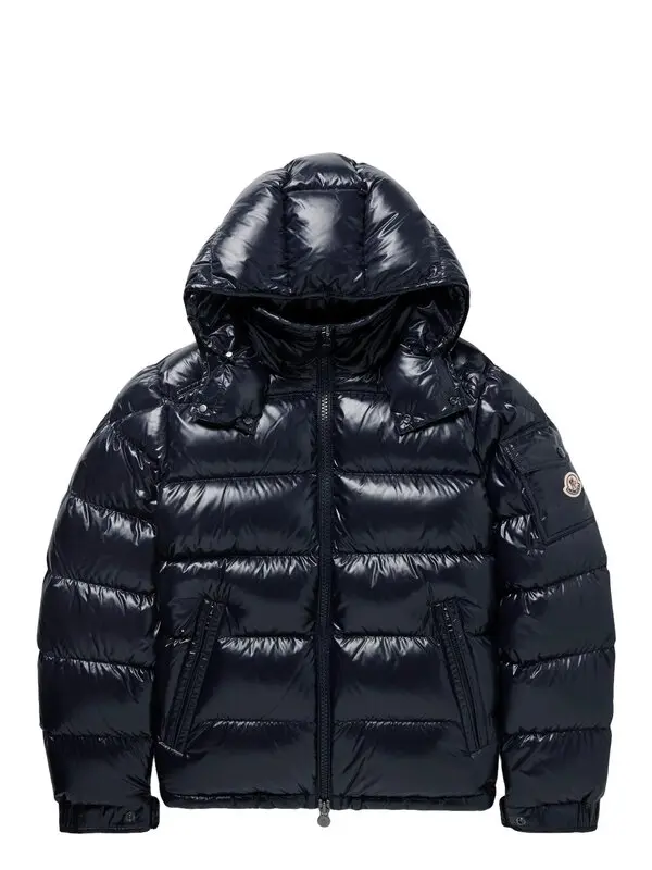 Moncler Maya Logo-appliquéd Quilted Nylon Down Jacket - Blue