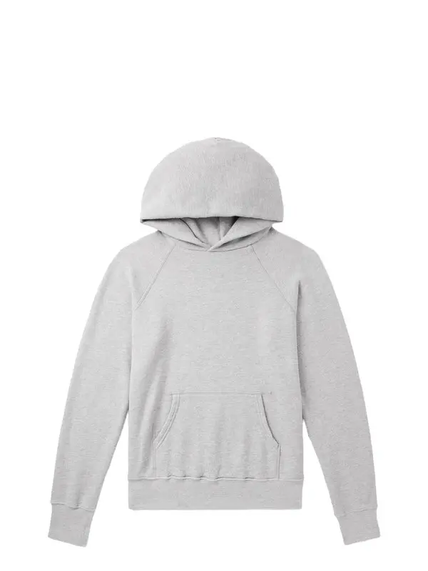 LES TIEN Cotton-jersey Hoodie - Gray