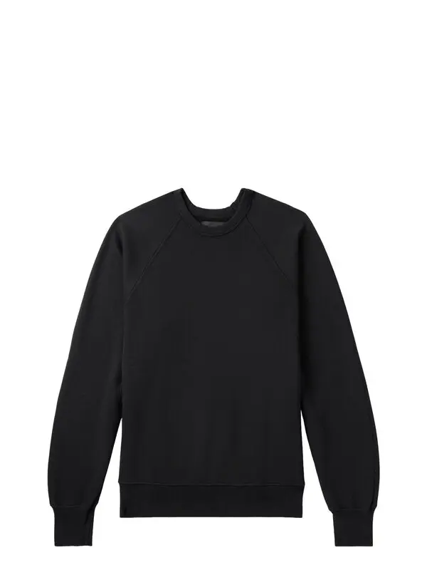 LES TIEN Cotton-jersey Sweatshirt - Black