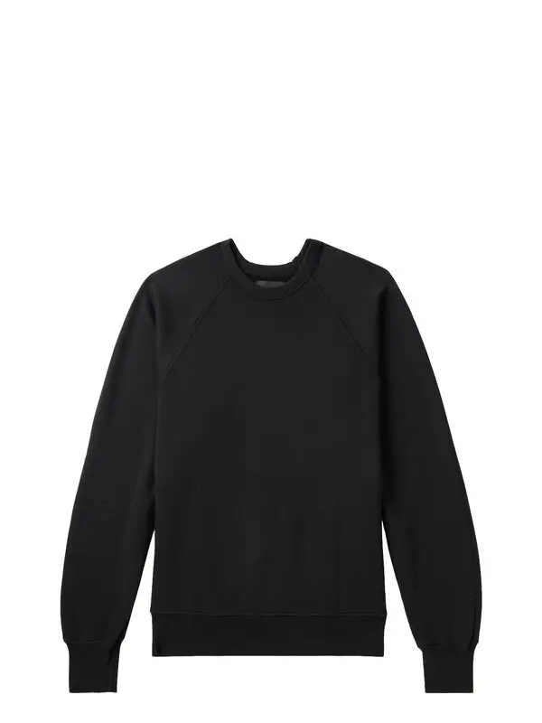 LES TIEN Cotton-jersey Sweatshirt - Black