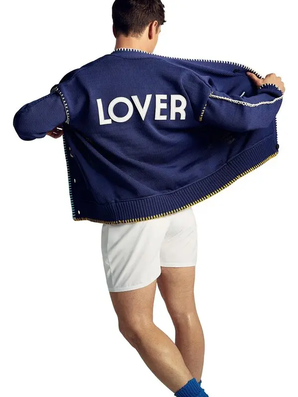 REISS Poseidon Lover Knit Cardigan - Navy Blue