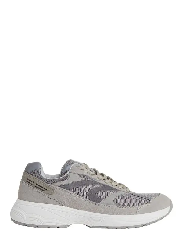 REISS Panelled Running Trainers - Grey