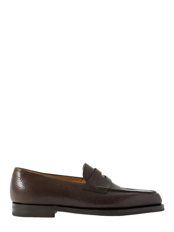 John Lobb Lopez Full-grain Leather Penny Loafers - Brown