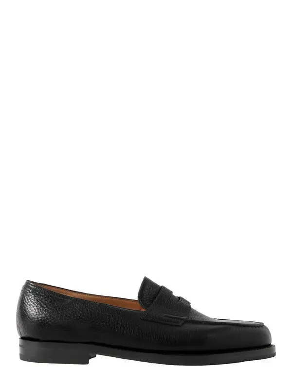 John Lobb Lopez Full-grain Leather Penny Loafers - Black