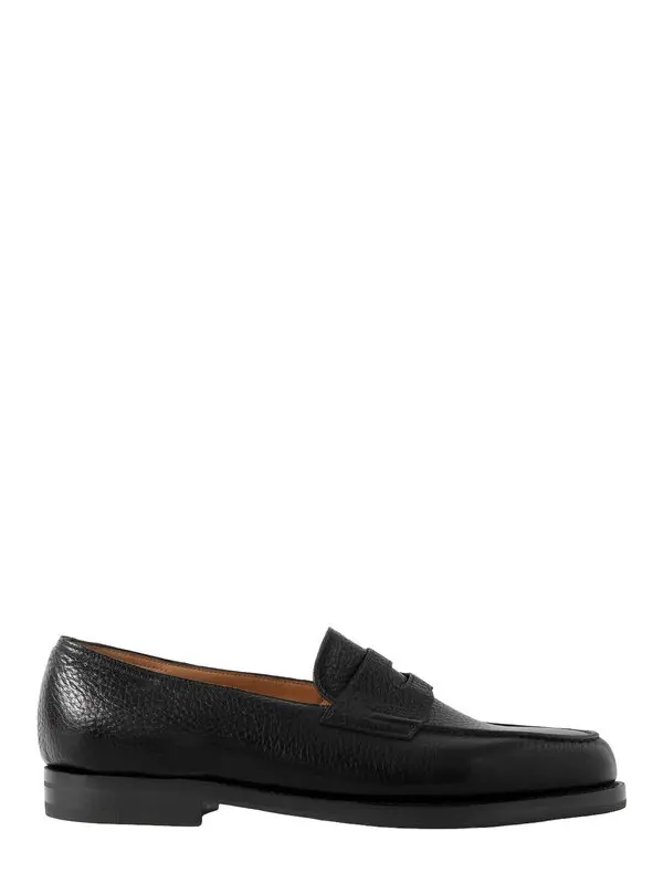 John Lobb Lopez Full-grain Leather Penny Loafers - Black