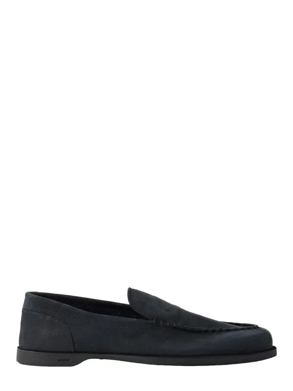 John Lobb Pace Suede Loafers - Blue