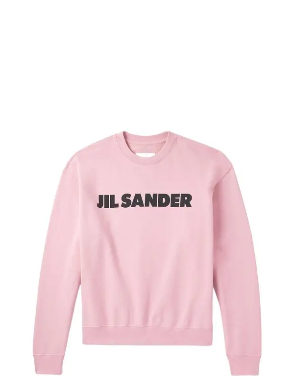 JIL SANDER Logo-print Cotton-jersey Sweatshirt - Pink