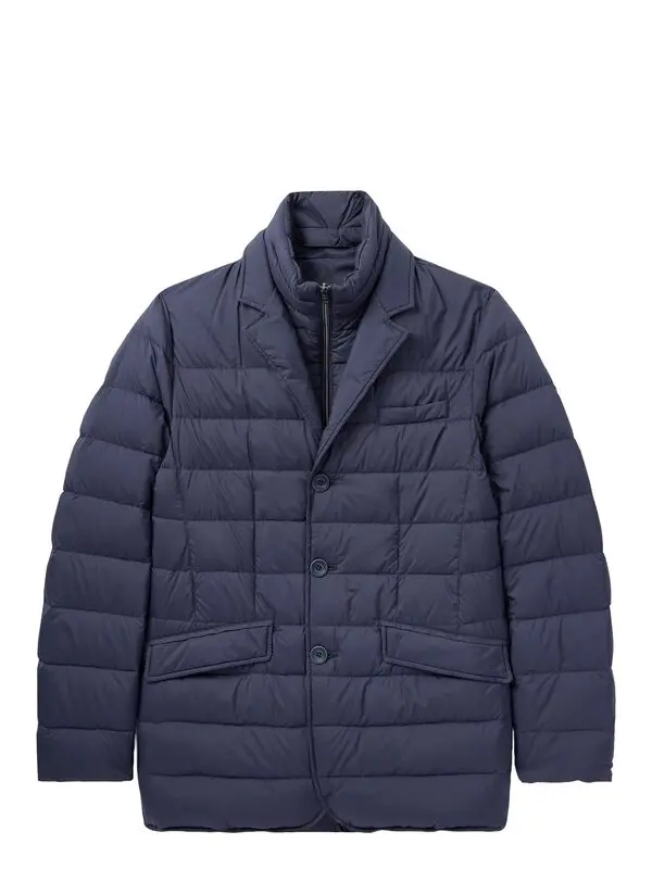 Herno La Giacca Convertible Quilted Nylon Down Jacket - Blue