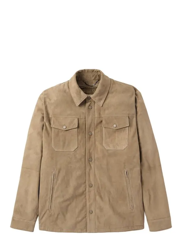 Canali Suede Jacket - Brown