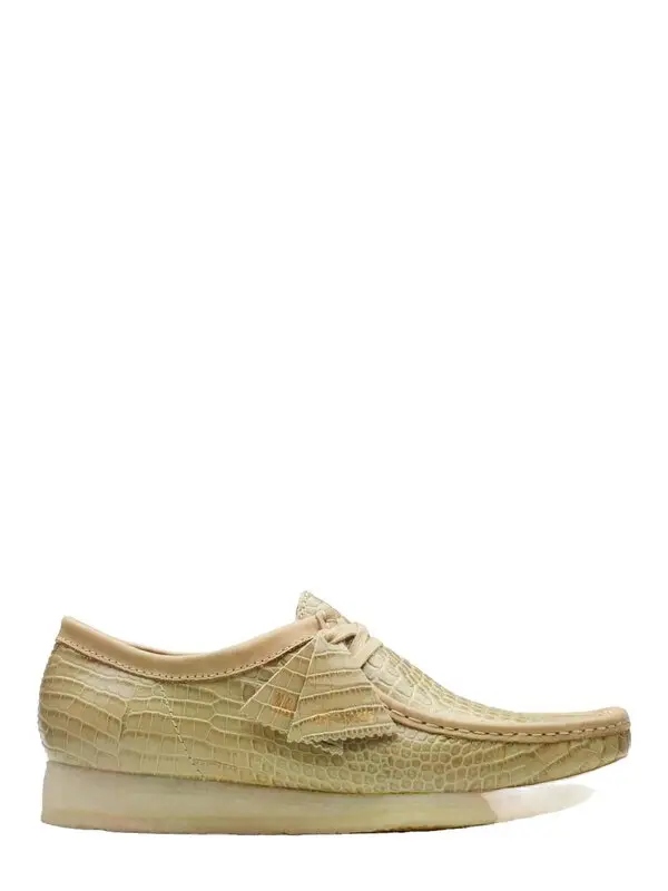 Clarks Wallabee Maple Croc Derby Shoes - Green