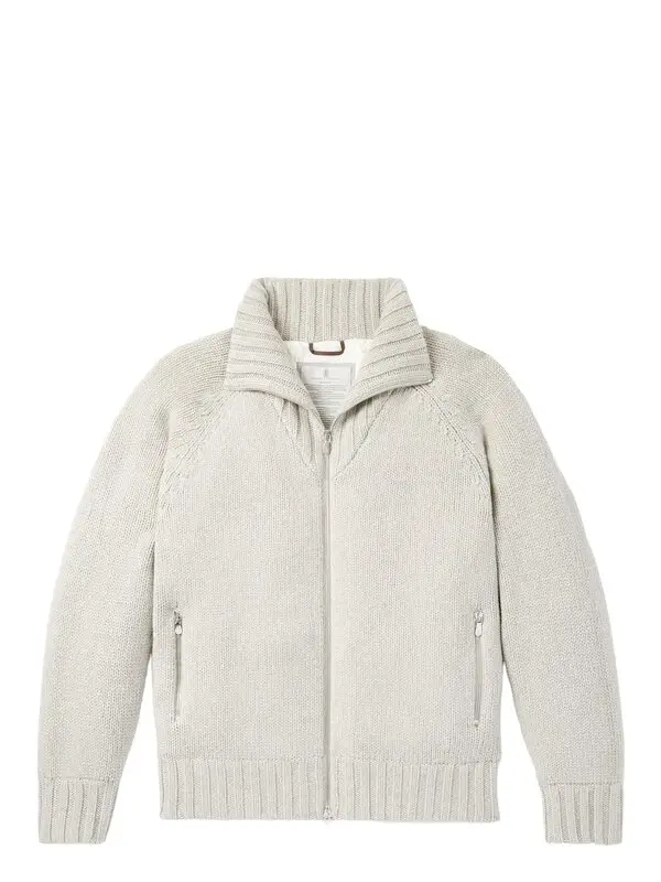 Brunello Cucinelli Cashmere Zip-up Cardigan - Gray