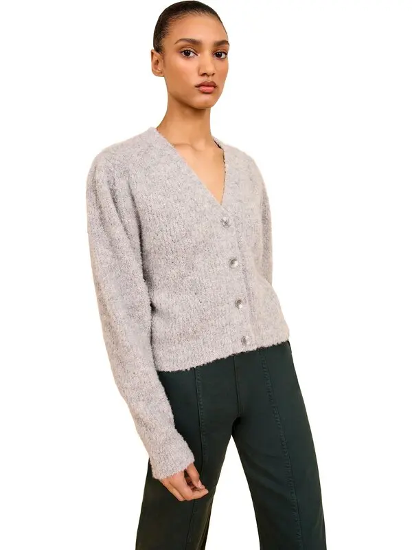 Ulla Johnson Kira Alpaca Cardigan - Pebble