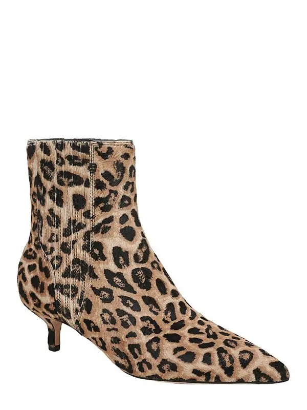Veronica Beard Lisa Calf Hair Booties - Leopard