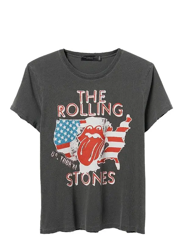Junk Food Clothing Rolling Stones 1981 Us Tour Tee - Vintage-like Black