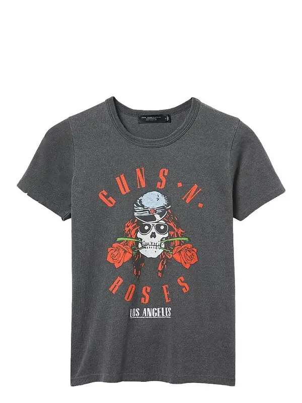 Junk Food Clothing Guns N' Roses Skull Original Tee - Vintage-like Black