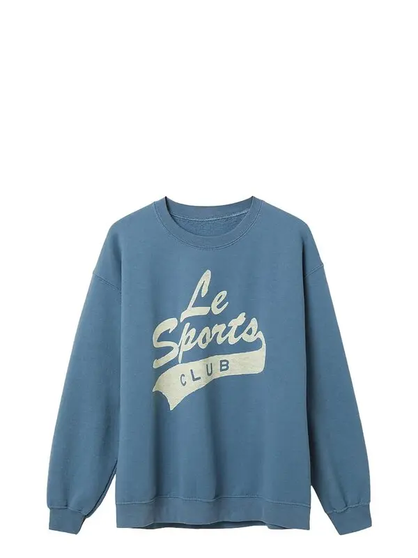 Junk Food Clothing Le Sports Club Fleece Sweater - Indigo Blue