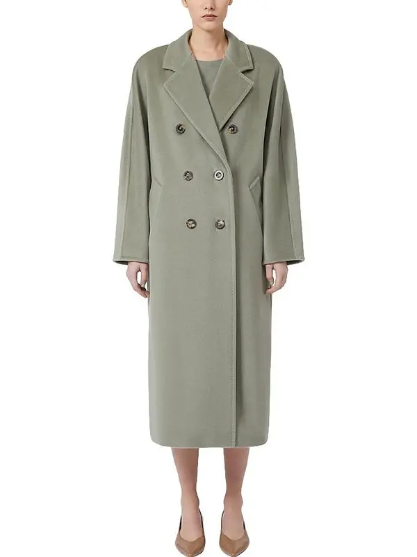 Max Mara Madame Wool Cashmere Oversized Coat - Sage Green