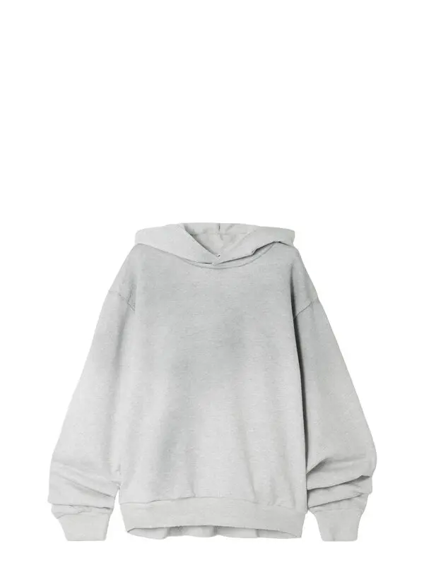 Acne Studios Printed Cotton-blend Jersey Hoodie - Gray