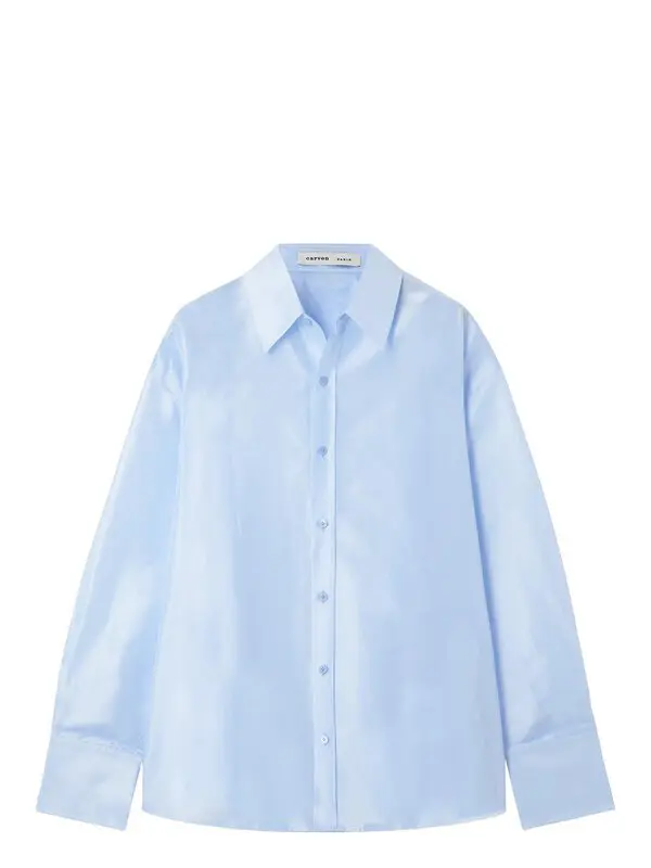 Carven Oversized Organza Shirt - Blue