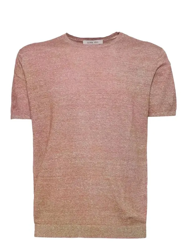 BRANDO Short-sleeve Straight-hem T-shirt - Red