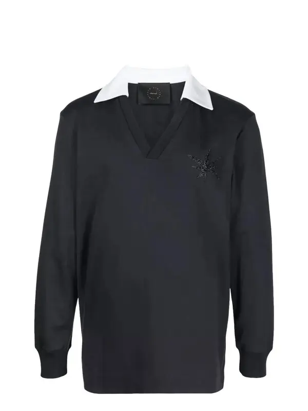 LIMITATO V-neck Polo Shirt - Blue