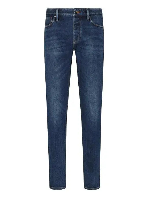 Emporio Armani Slim-fit Stretch Denim Jeans - Blue
