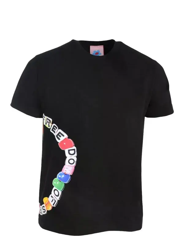 FREEDOM OF SPACE Graphic-print T-shirt - Black